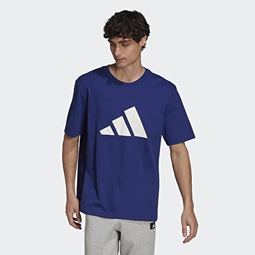 adidas Men's Sportswear Future Icons Three Bar Tee, Victory Blue, XX-Large