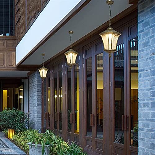 European Wall Light Traditional Aluminum Outdoor Chandelier Garden Villa Courtyard Hanging Light Adjustable Gazebo Home Aisle Corridor Balcony Pendant Lamp Garage Grape Rack Barn Hanging Chain Light
