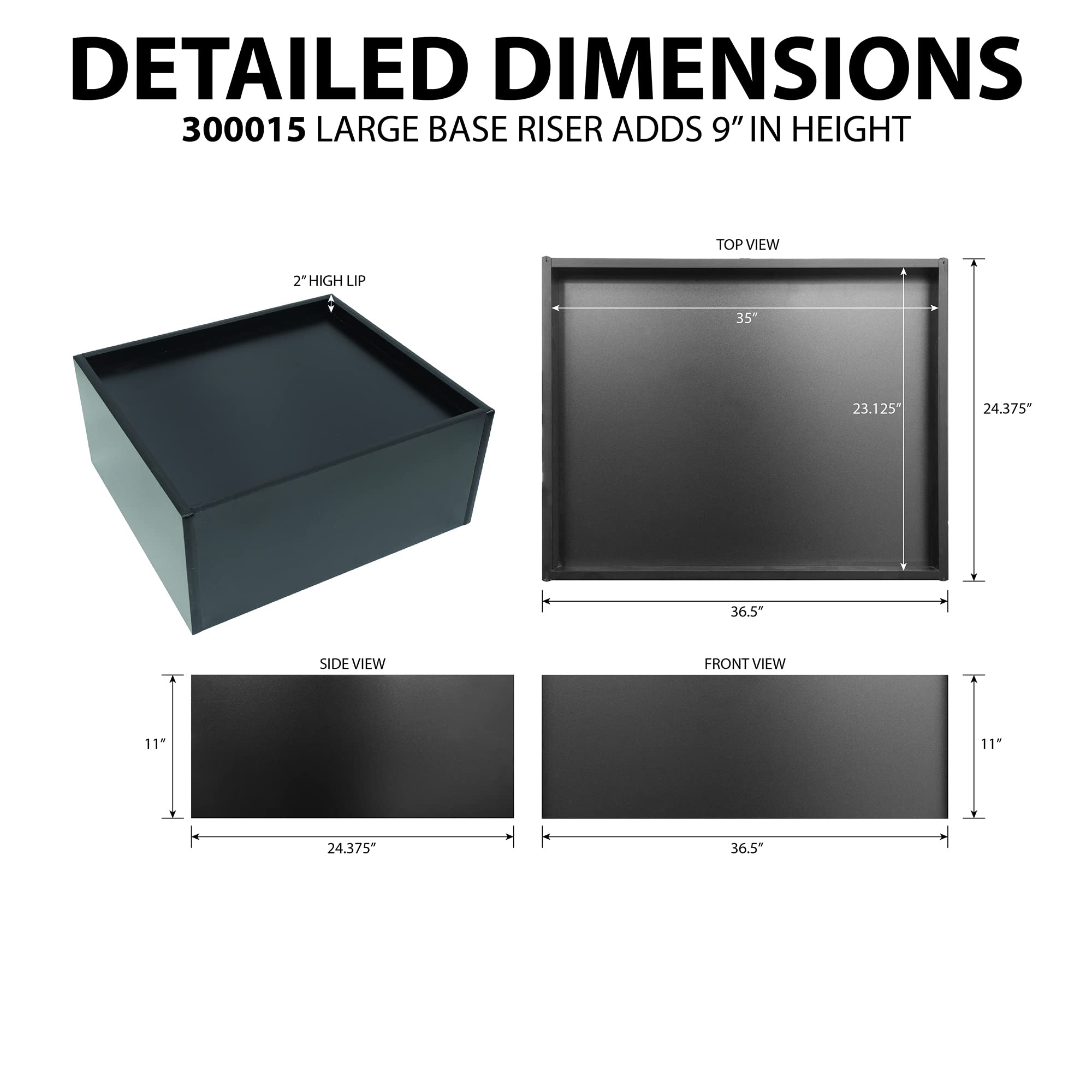 Creative Arcades 10" Riser Pedestal w/Locking Drawer & Key | Compatible with Creative Arcades Largest 32 LCD Screen 1162 & 3500 Game Three-Sided Cocktail Lift Top Arcade Game Tables | Black