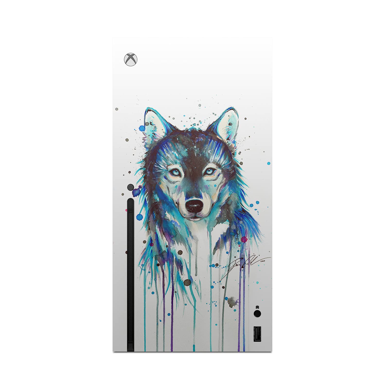 Head Case Designs Officially Licensed Pixie Cold Ice Wolf Art Mix Vinyl Sticker Gaming Skin Decal Cover Compatible With Xbox Series X Console