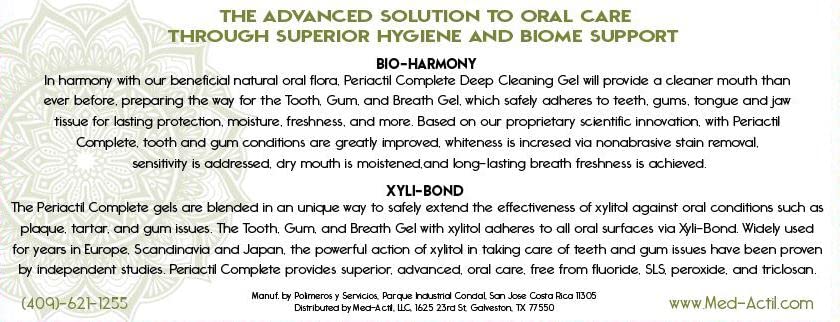 Periactil's Complete Oral Care System - Value 3 Pack Advanced Xylitol Matrix: for Teeth, Gums, Dry Mouth, Sensivity, Stain Removal and Great Breath