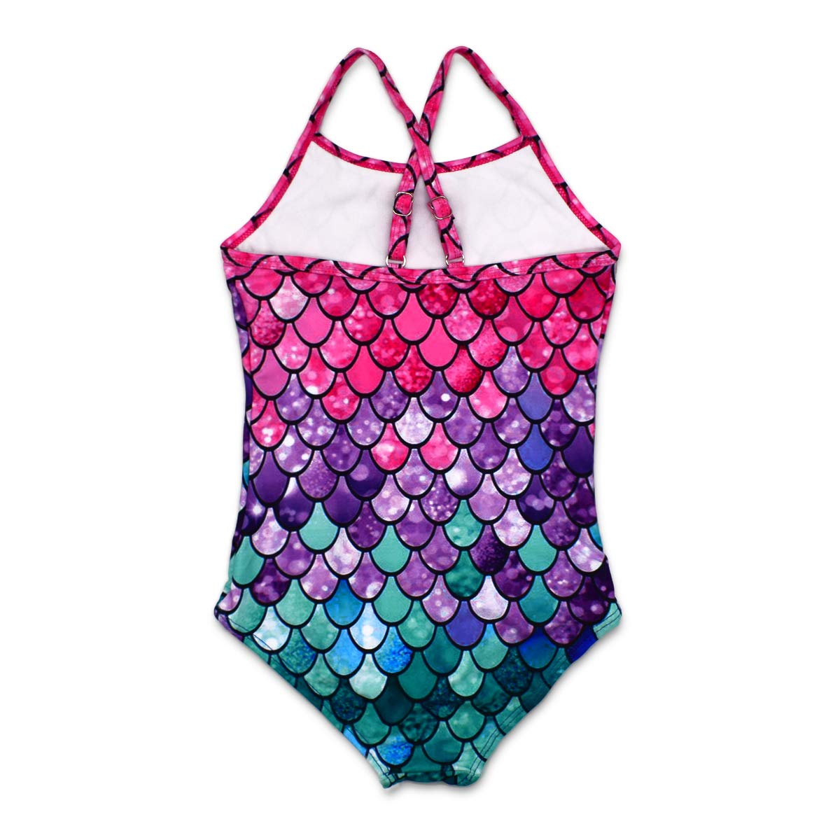 HONISEN Big Girls One Pieces Swimsuit Cute Swimwear Bathing Suits Scale 7T