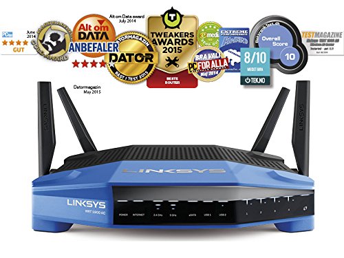 Linksys WRT1900AC 2.4 and 5GHz Dual Band Smart Wi-Fi Wireless AC Router (WRT1900AC-EJ)
