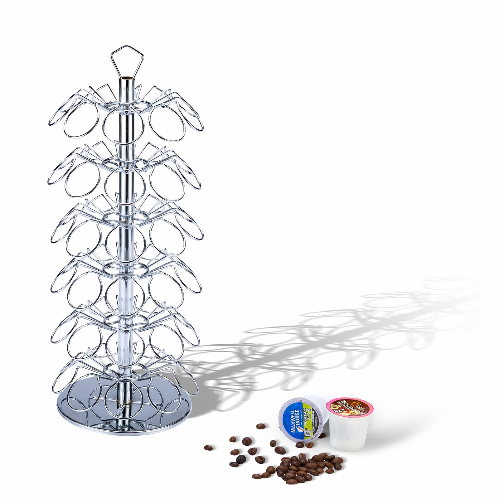 Rice rat K cup Holder Storage Coffee Capsules Pod Holder Carousel 6 Tier Compatible with 54 K-Cup Pods