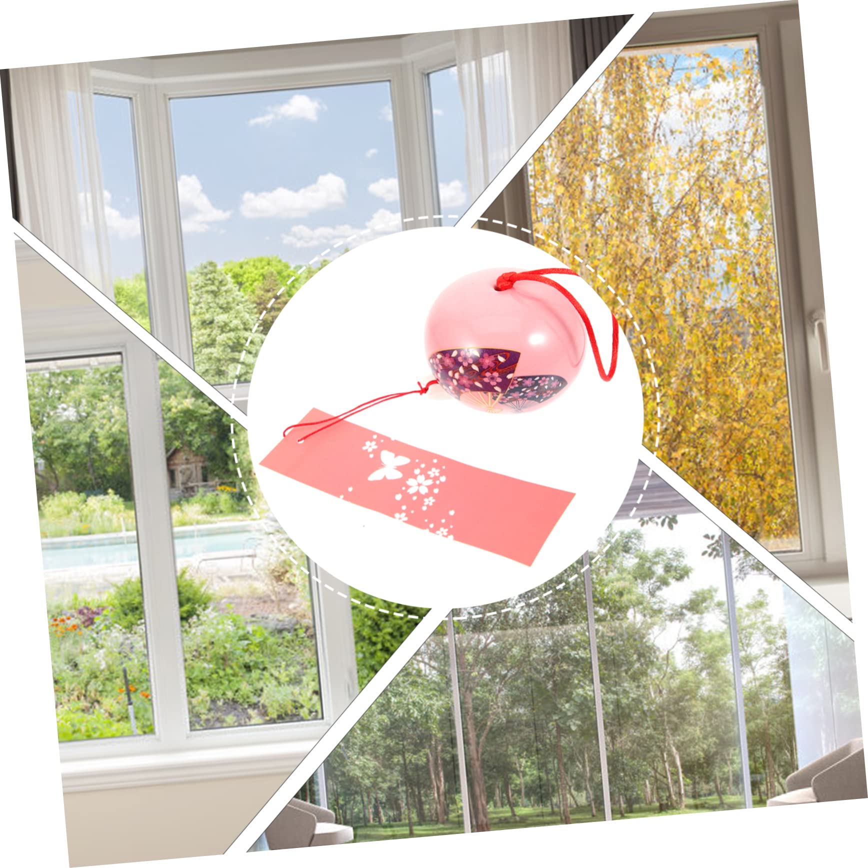 DOITOOL 3pcs Japanese Ceramic Wind Chimes Romantic Wind Chimes Wedding Hanging Bell Bless Temple Wind Bell Decorative Wind Chime Mount Fuji Wind Chime F01 Ceramics Car Accessories Crystal