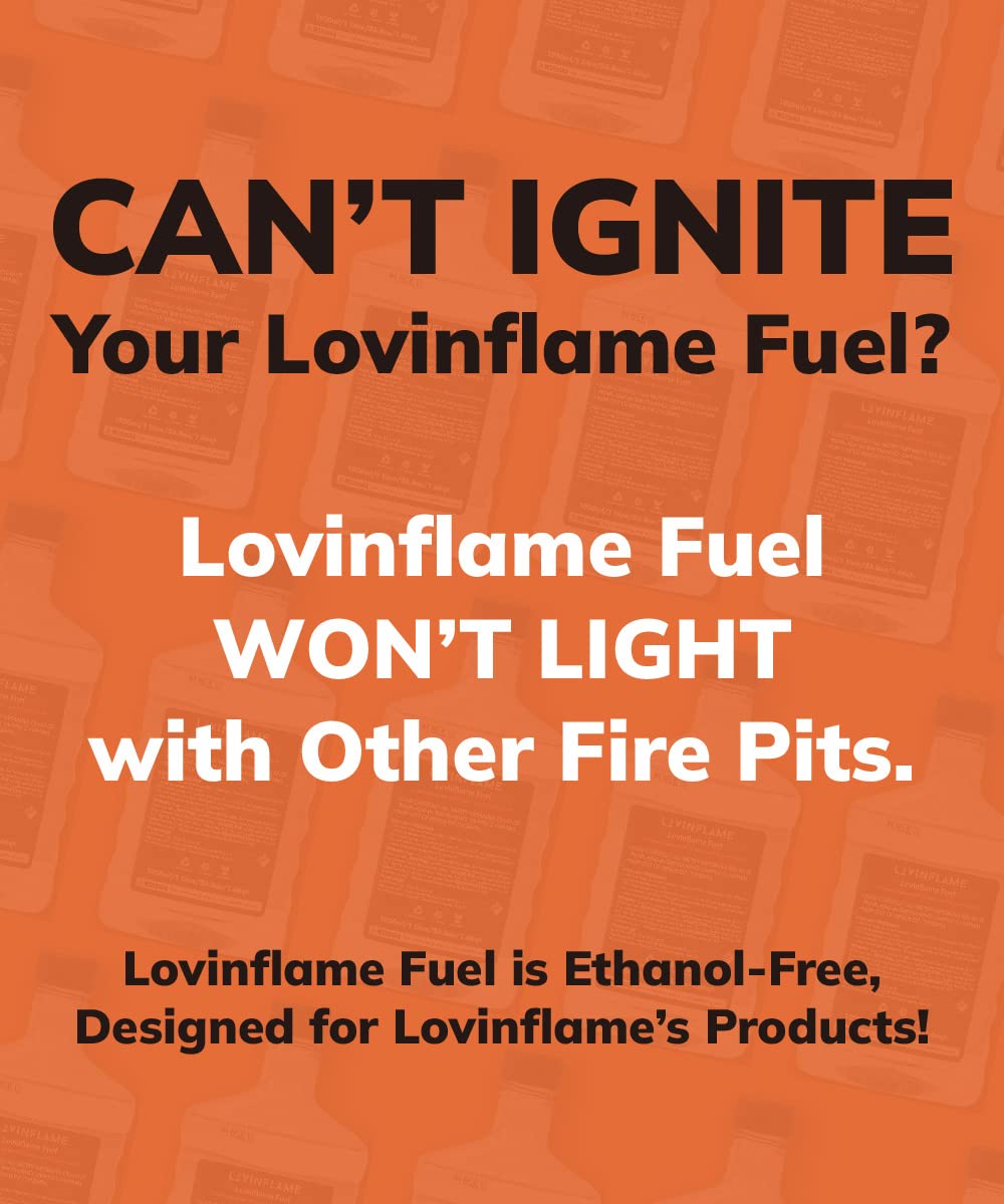 Exclusive Fuel for Lovinflame Fireplaces Fire Pits Firebowls Candles Non-Toxic, Non-Flammable, Water-Soluble, Safe for Transportation & Storage (1 Liter)