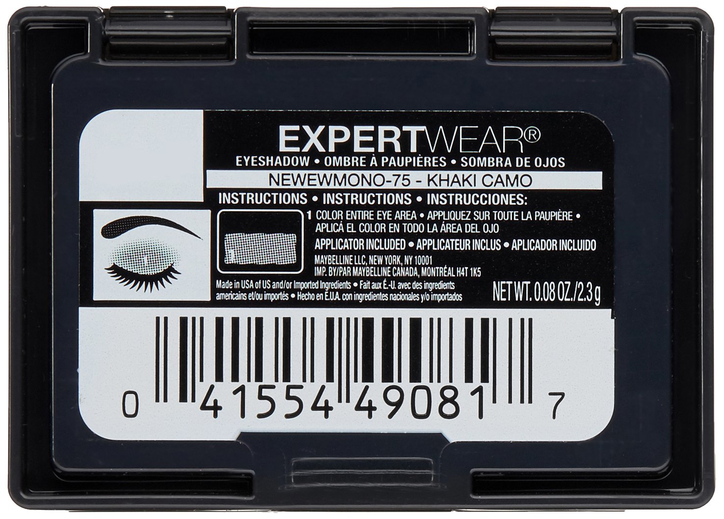 Maybelline New York Expert Wear Eyeshadow, Khaki Camo, 0.08 oz.