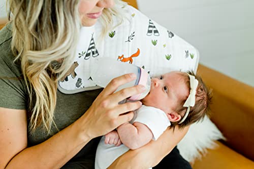 Little Unicorn Ultra-Absorbent Premium Burp Cloth | Soft on Baby's Skin | Larger Size | Ergonomic Design (Forest Friends)