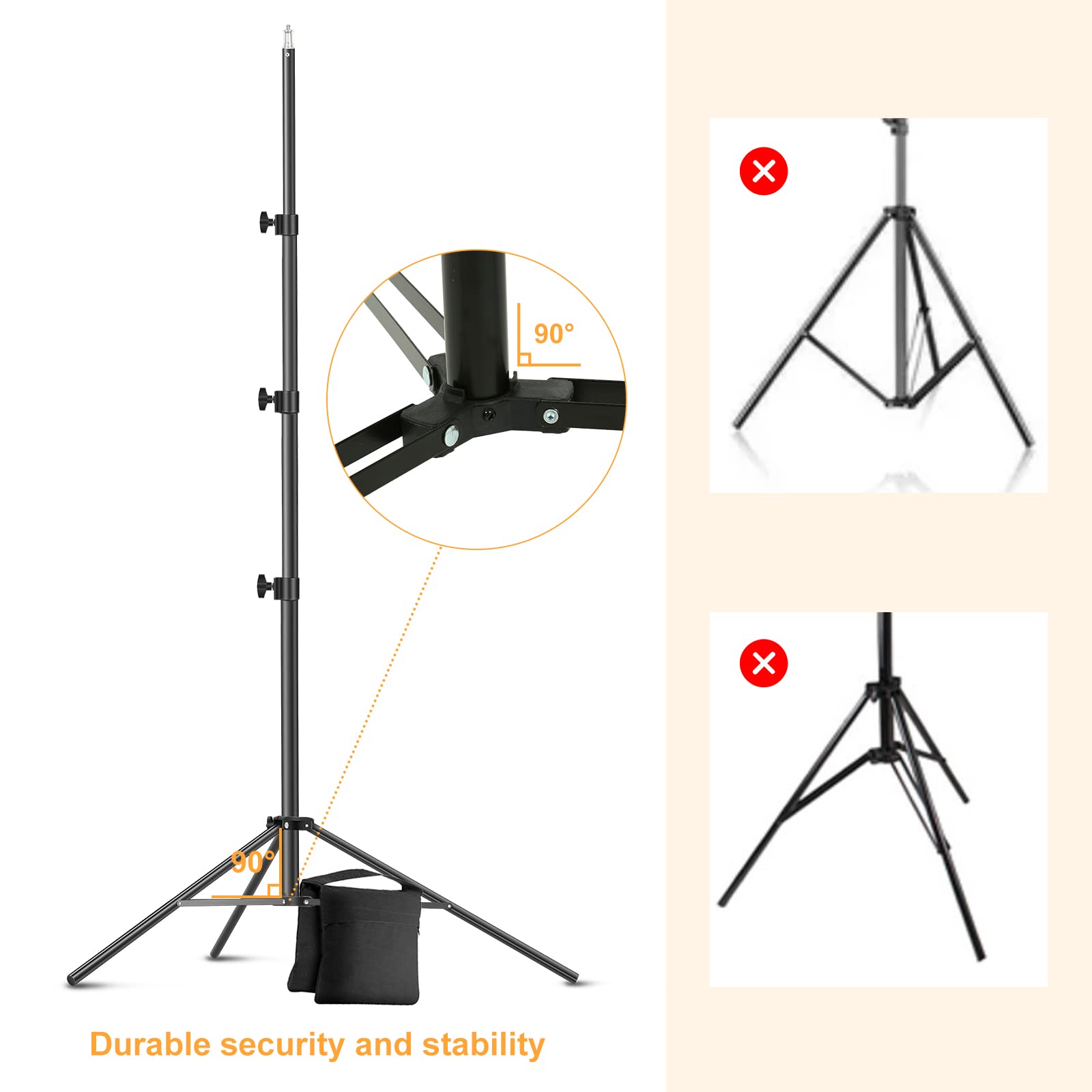 Background Support Stand, Maxztill 8.5 x 10 ft Adjustable Background Stand Backdrop Support System Kit with Carry Bag, Sandbag for Photo Video Studio