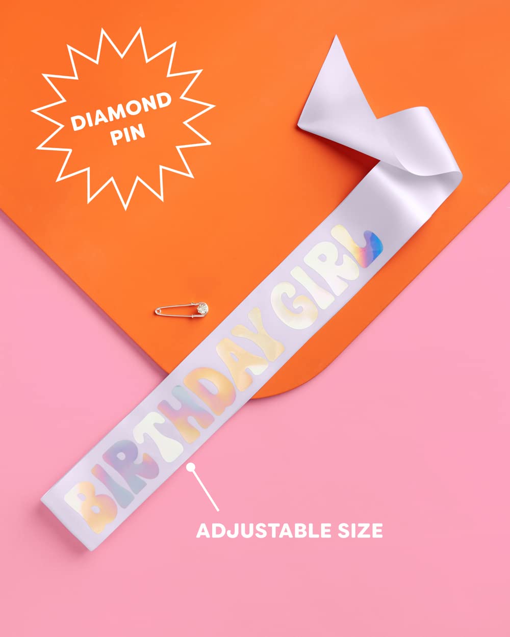 xo, Fetti Birthday Girl sash - Pastel Purple + Iridescent | Fun Birthday Party Decorations, Rainbow Birthday Decor, HBD, Disco Bday