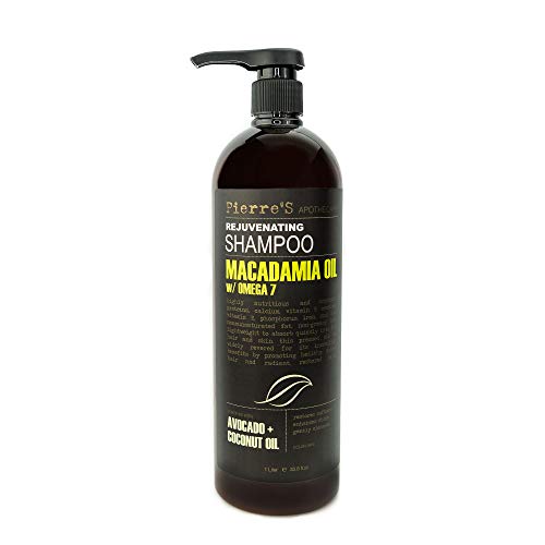 Pierre'S Apothecary Macadamia Oil Hydrating Shampoo for Dry Hair, Renewing Damage Repair, Moisturizing, All Hair Types, 33.8 oz