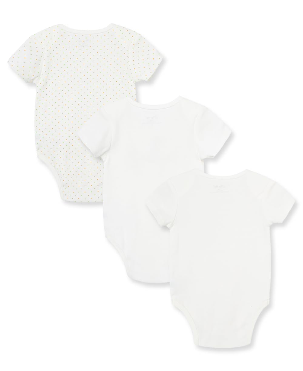 Little Me Unisex-Baby Newborn Giraffe 3 Pack Bodysuit, Ivory/Multi, Newborn