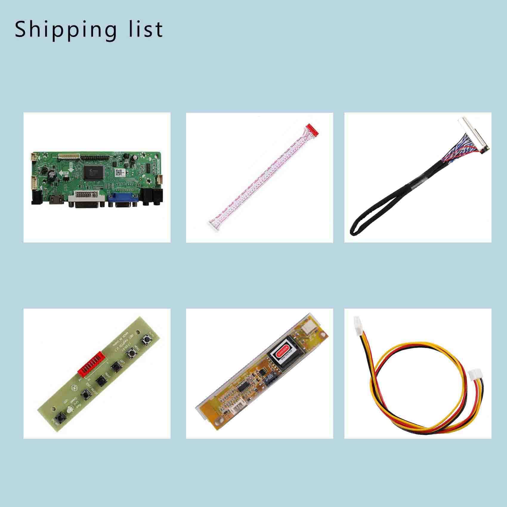 VSDISPLAY HD MI VGA DVI Audio LCD Controller Board for 15.6" 1366x768 LTN160AT01 LTN156AT01 N156B3-L02 N156B3 N156B3-L01 LP156WH1 B156XW01 CLAA156WA01A LVDS 30 Pin 1CCFL LCD Screen