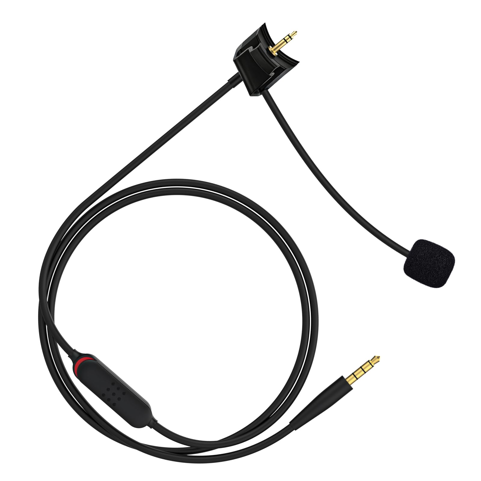 Gneinour QC35 Boom Microphone Compatible with Bose QuietComfort 35 II (QC35 II) & QuietComfort 35 (QC35) Headphones, Boom Microphone Cable with Mute Switch for PS4, PS5, Xbox One, PC, 4ft