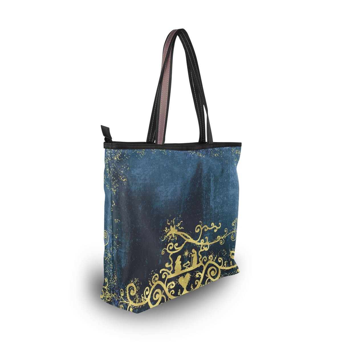 ColourLife Christmas Nativity Scene Shoulder Bag Tote Bag Handbag for Women