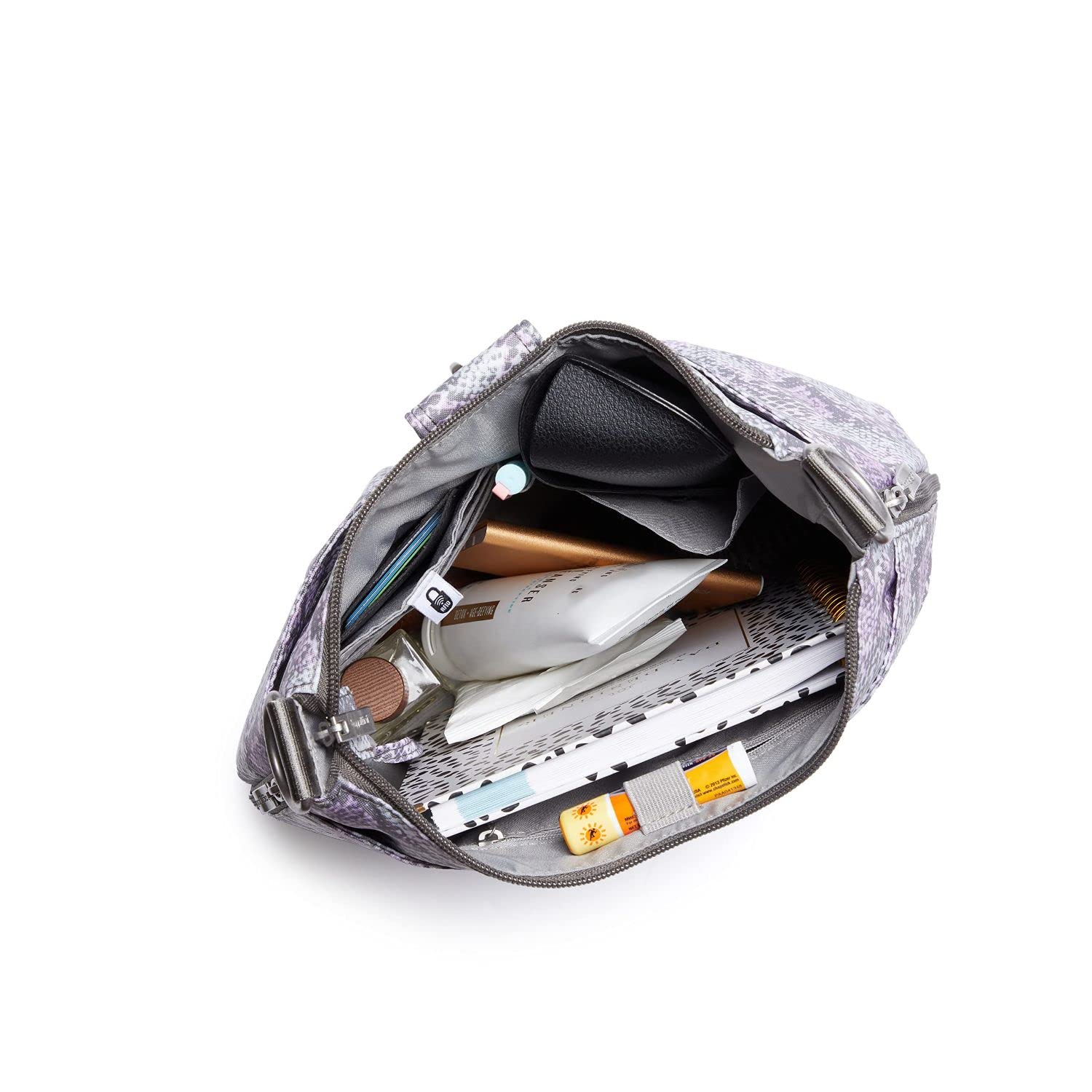 Baggallini International Sorrento RFID Hobo Bag Blush Python One Size