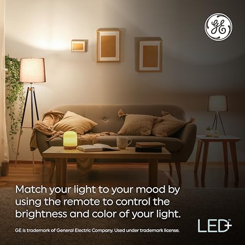 GE LED+ Color Changing PAR38 Outdoor LED Light Bulbs with Remote, 15 Watts, Outdoor Rated Floodlight (3 Pack)