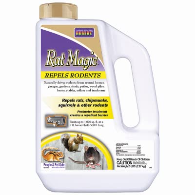 Bonide 8634 Rat Magic Rat Repellent Granules, 5 Lbs. - Quantity 4