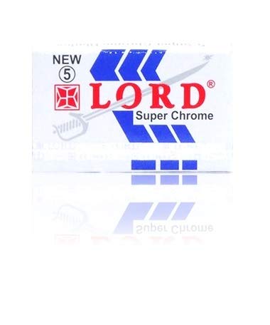 Lord Super Chrome Double Edge Safety Razor Blades, 100 blades (20x5)