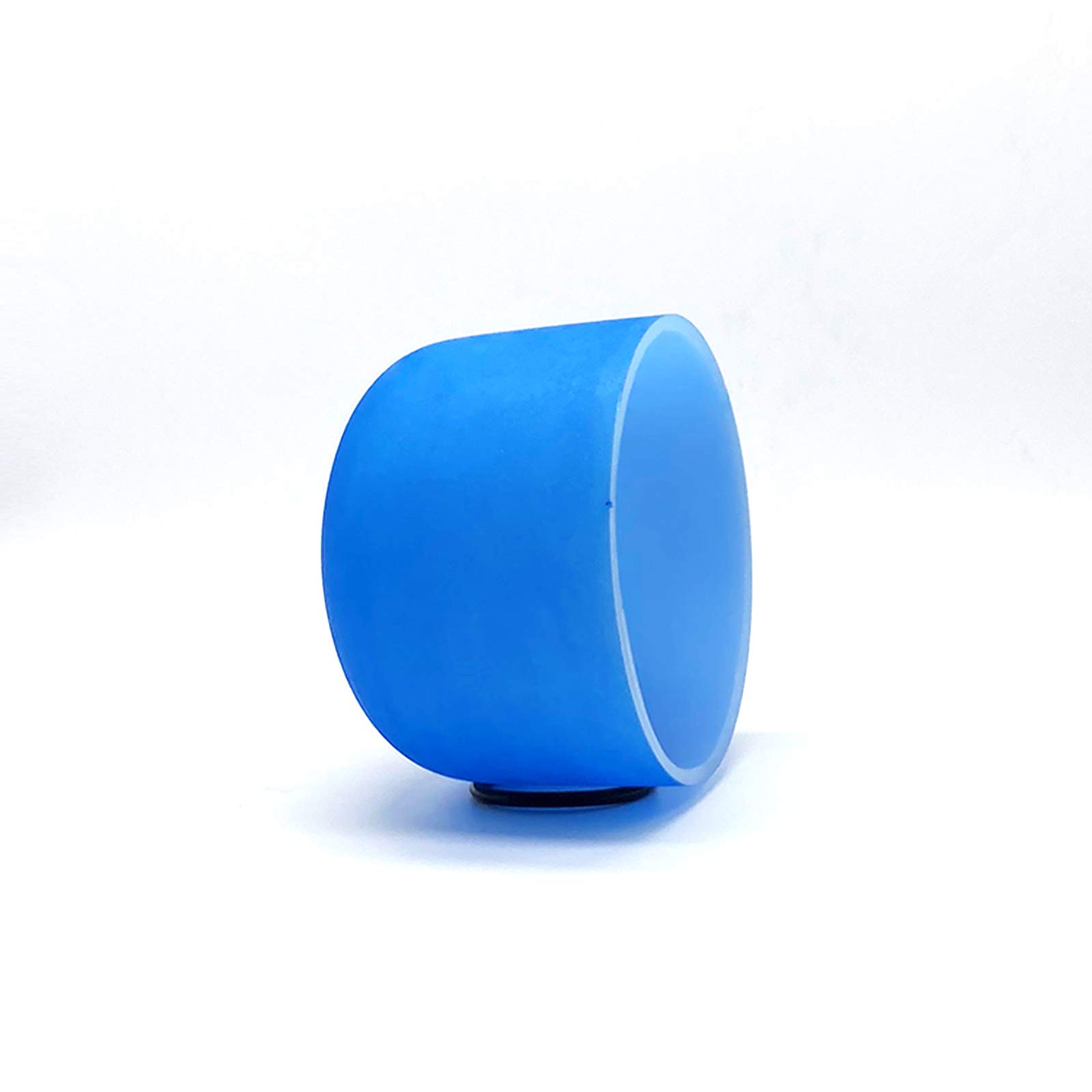 TAIFENG G Note Throat Chakra Blue Colored Quartz Frosted Crystal Singing Bowl 8 inch