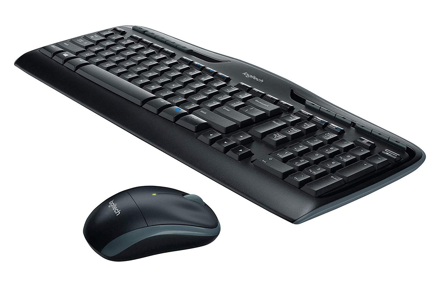 Logitech MK320 Wireless Desktop Keyboard and Mouse Combo — Entertainment Keyboard and Mouse, 2.4GHz Encrypted Wireless Connection, Long Battery Life (Renewed)
