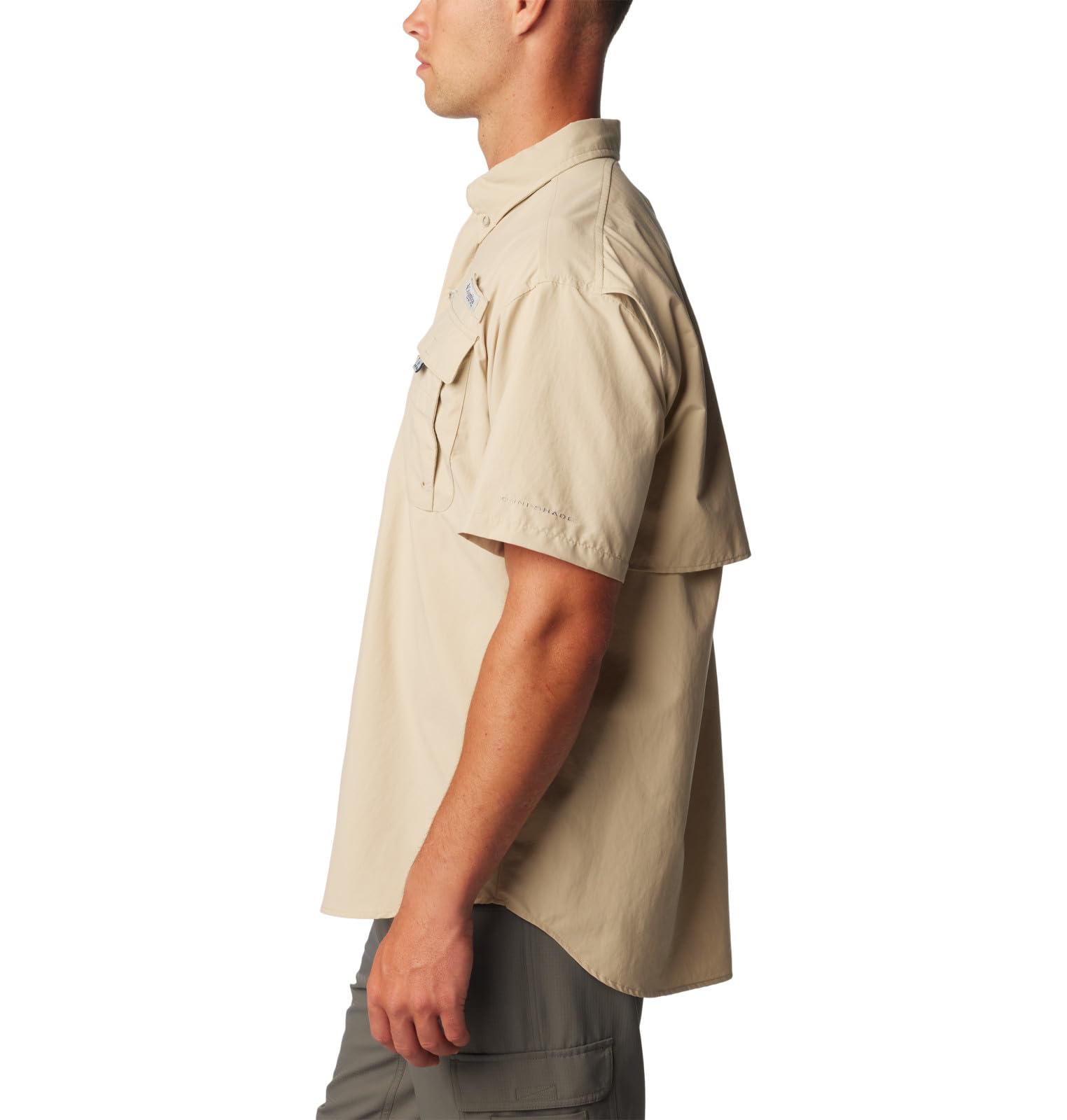 Columbia Men's Bahama II UPF 30 Short Sleeve PFG Fishing Shirt, Fossil, Medium