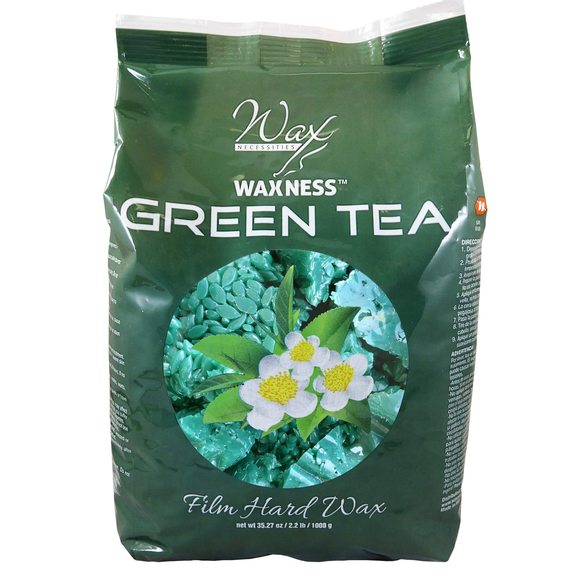 Waxness Wax Necessities Film Hard Wax Beads Green Tea 2.2 Pound