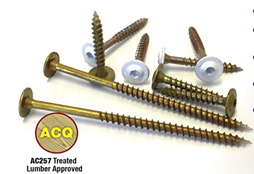 GRK 772691100733 8 x 1-1/2" 10073 Low Profile Cabinet Screws 3000 Count, Gold