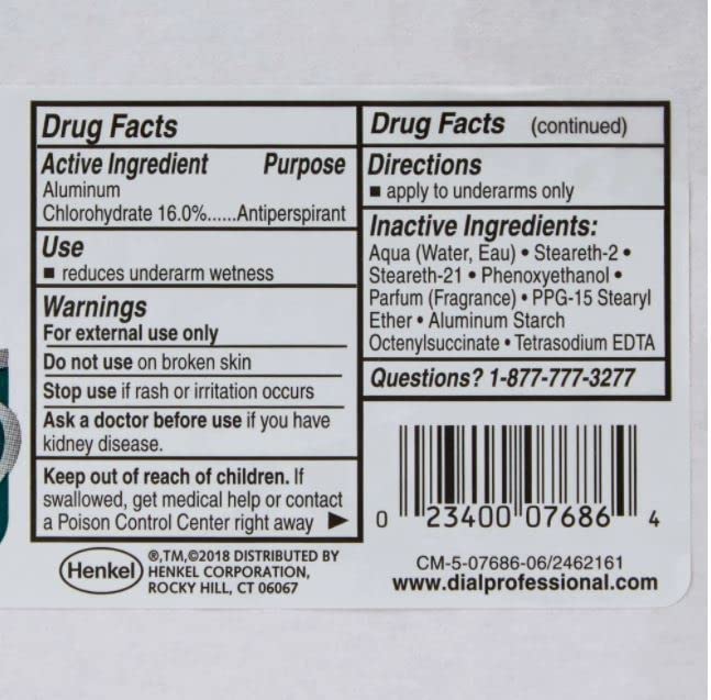 Dial Crystal Breeze Anti-Perspirant Deodorant Roll-On - 1.5 oz - Case/6