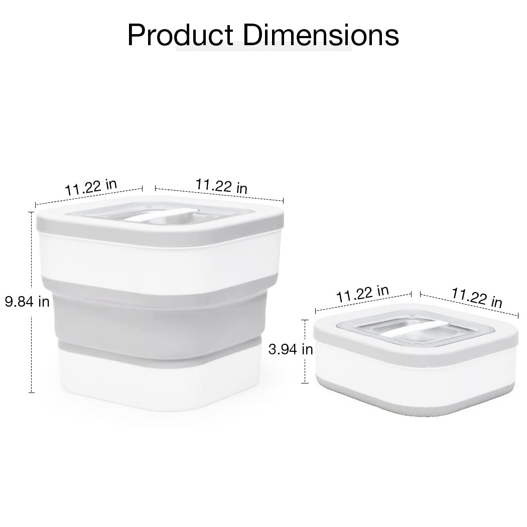 Conworld Laundry Detergent Container, Laundry Powder Dispenser with Scoop for Laundry Room Décor and Accessories, Space Saving Laundry Room Organization and Storage, Gray
