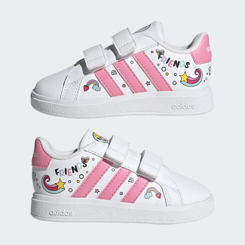 adidas Minnie Mouse Grand Court Shoes Kids', White, Size 10K