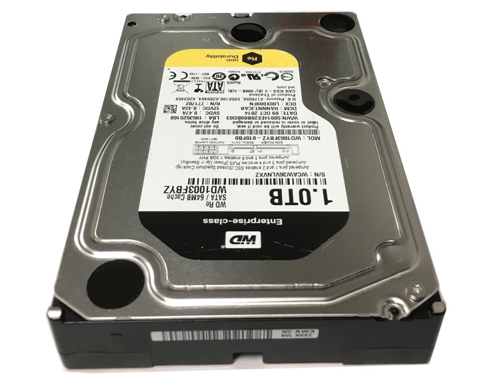 Western Digital RE WD1003FBYZ 1TB 7200RPM 64MB Cache SATA 6.0Gb/s 3.5 inches Enterprise Internal Hard Drive w/3 Year Warranty (Renewed)