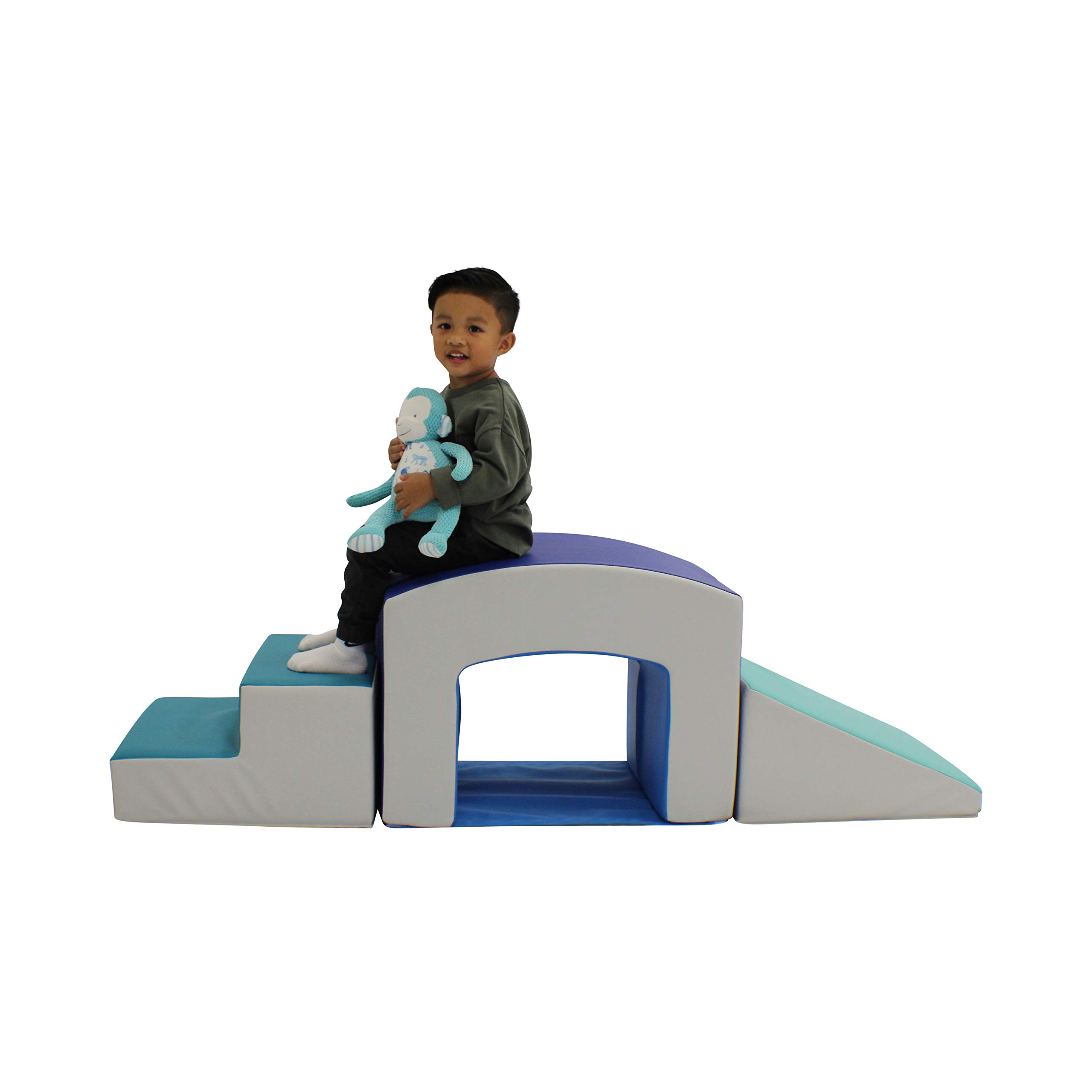 Factory Direct Partners 12824-CT SoftScape Playtime Grow-n-Learn Tunnel Climber for Toddlers and Kids(3-Piece) - Contemporary, 12824-CT