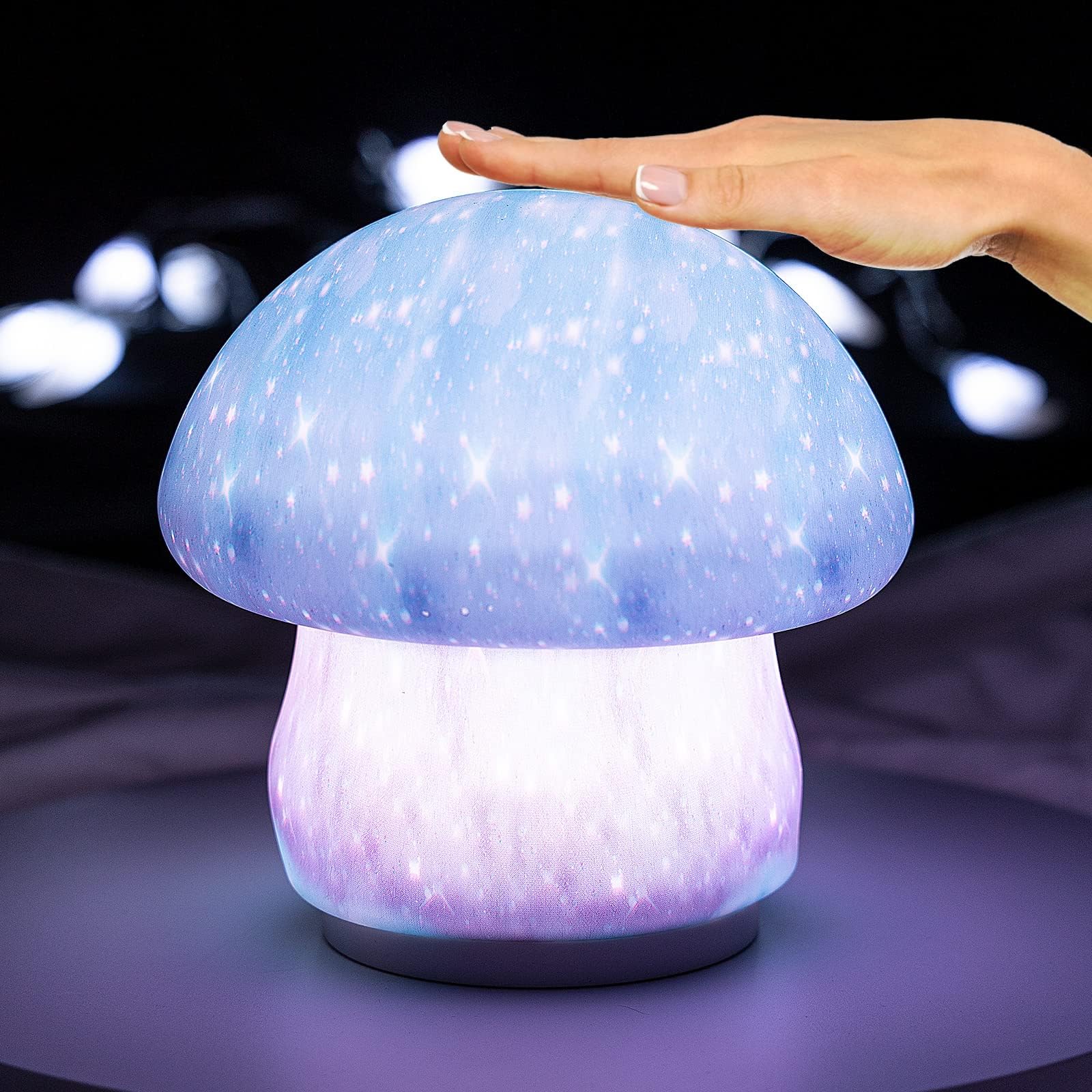 ANGTUO Mushroom Lamp 7 Color Changing Tap Control Mushroom Night Light Cute Squishy Silicone Lamp Funny Gift for Daughter Kid…