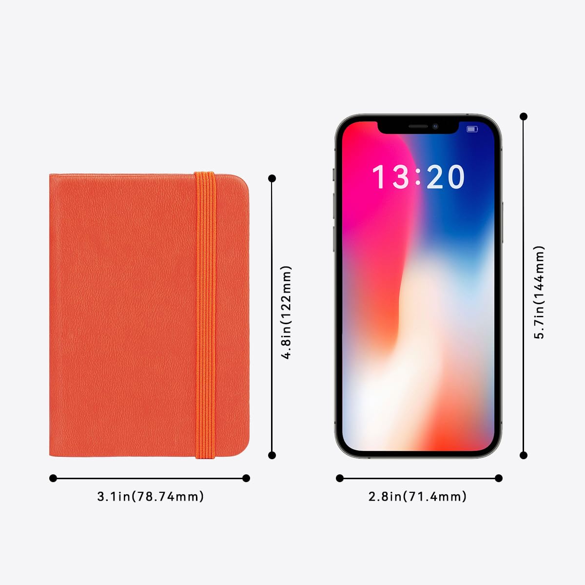 8-Pack Pocket Notebook,4.3" x 3.2"Small Notebook,Hardcover PU Leather Notebook Total 200 Pages, Mini Journal for College Ruled, Sketchbook, Work Notebook.(Contains 2 Yellow, 2 Grey, 2 Blue, 2 Orange)