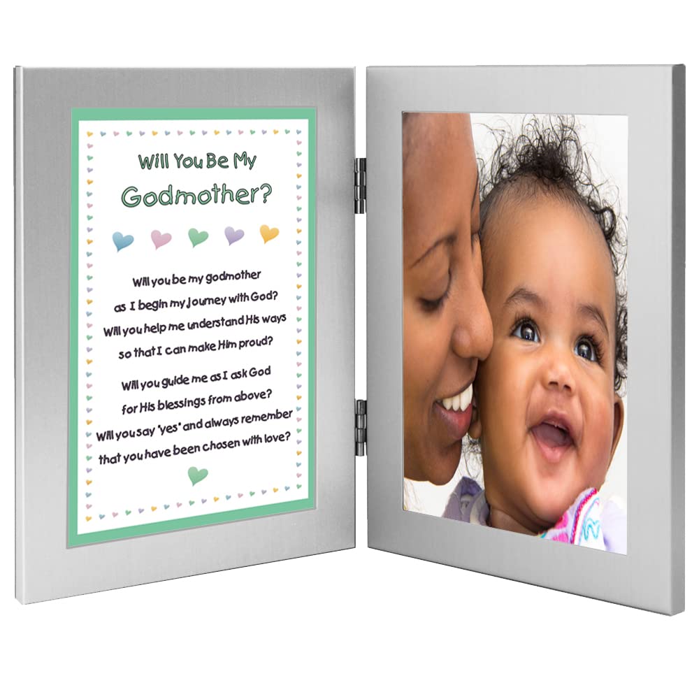 Poetry Gifts Will You Be My Godmother Keepsake Frame, Add Godchild 4x6 Inch Photo