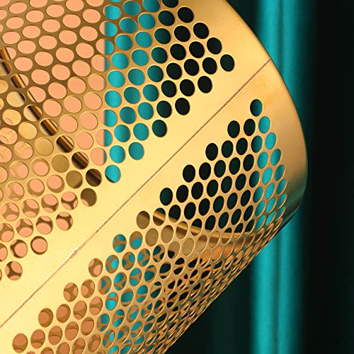 BOOTLION Stainless Steel Mesh Wastebasket,3.5Gallon Round Mesh Wastebasket Trash Can Recycling Bin,Waste Paper Basket,Kitchen Trash Cans,for Home,Office, Bathroom, Bedroom (Rose Gold)