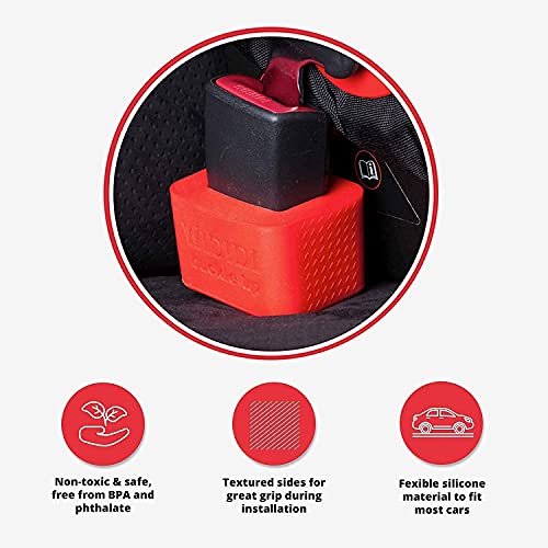 Wididi 2-Pack Car Seat Belt Buckle Holder Buckle Up - Car Seatbelt Guard - Seat Belt Holder - Durable Silicone Material - Car Accessories - Suitable for Kids