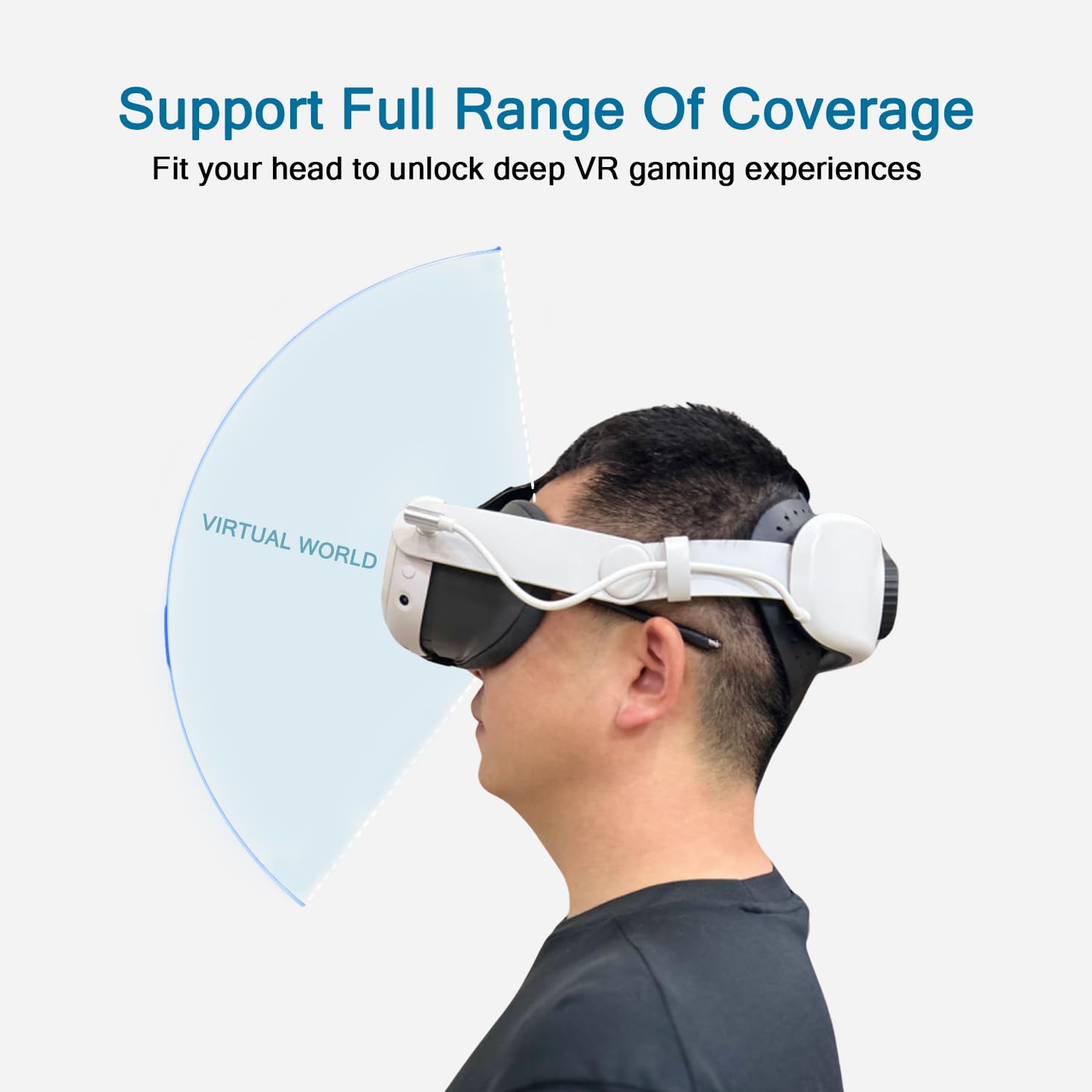 Comfort Head Strap with Battery for Meta Quest 3/Quest 3S, 8000Mah Elite Strap Battery Pack Extend 7 hrs Playtime, Adjustable Lightweight Headset Strap Accessories