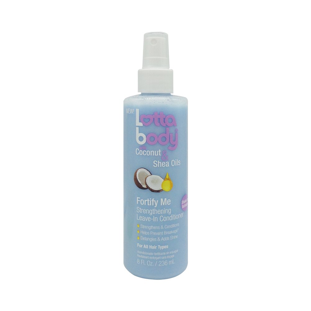 Lottabody, Fortify Me Strengthening Leave-In Conditioner, Strengthens and Conditions, Made With Coconut and Shea Oils, 8 Fl Oz