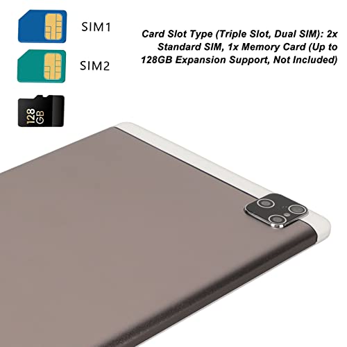 8.1 Inch Tablet, Android 10 2.4/5Ghz WiFi Tablet PC, 4+64GB, MTK6592 CPU, 720x1280 Resolution, with 3 Card Slots, for Entertainment