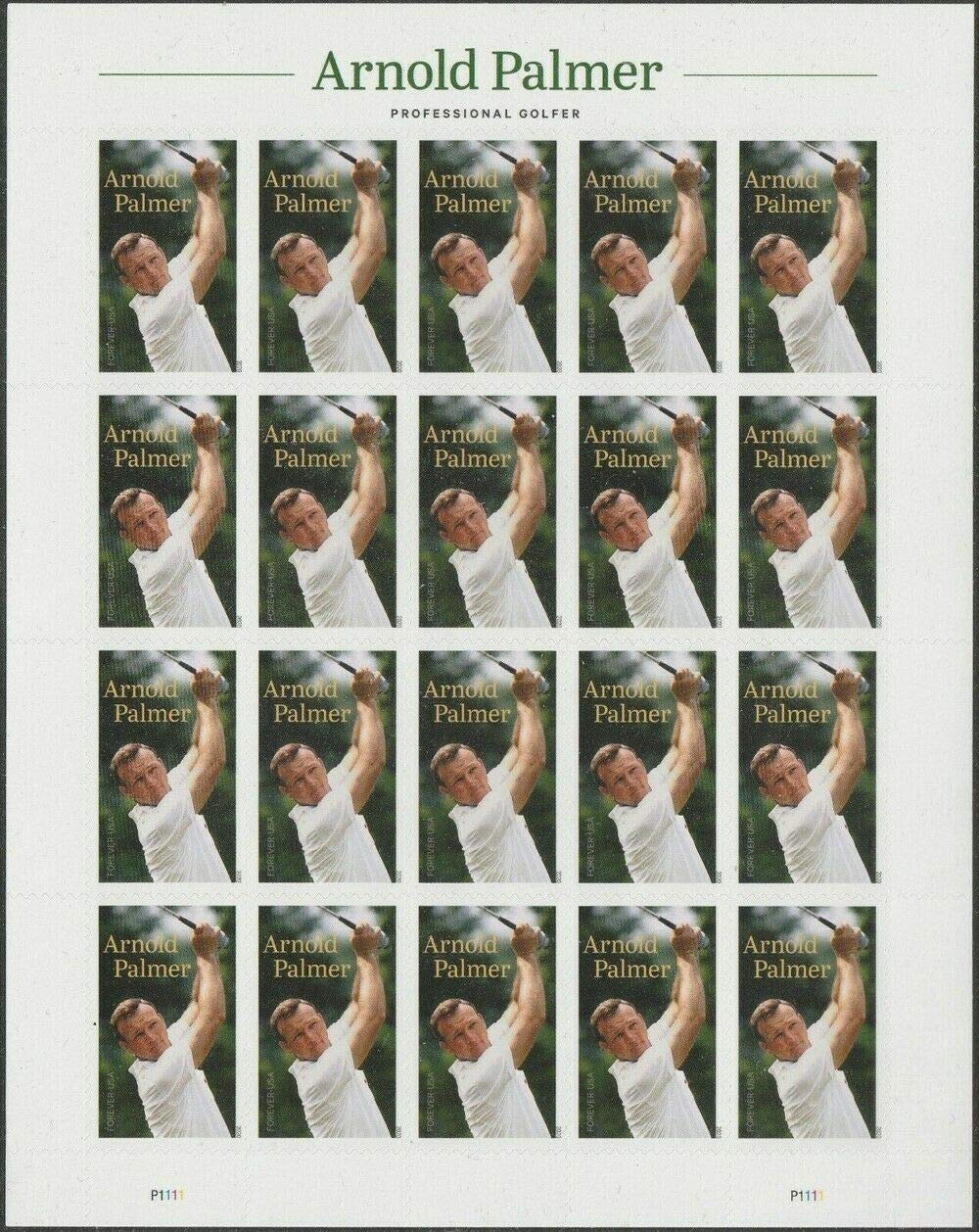Famous Golfer Sheet of 20 Forever Postage Stamps Scott 5455