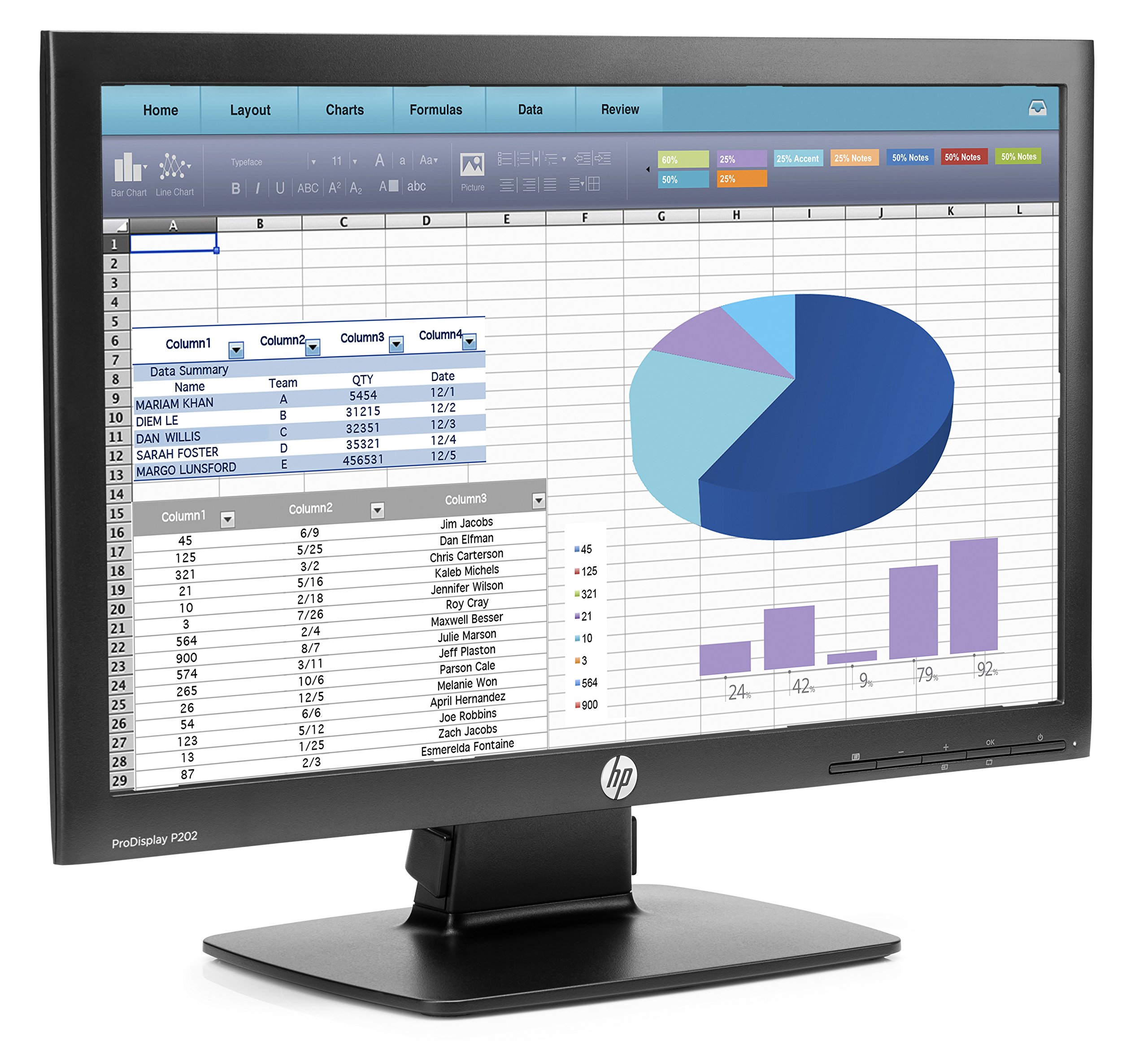 HP ProDisplay P202 TN 20" Black