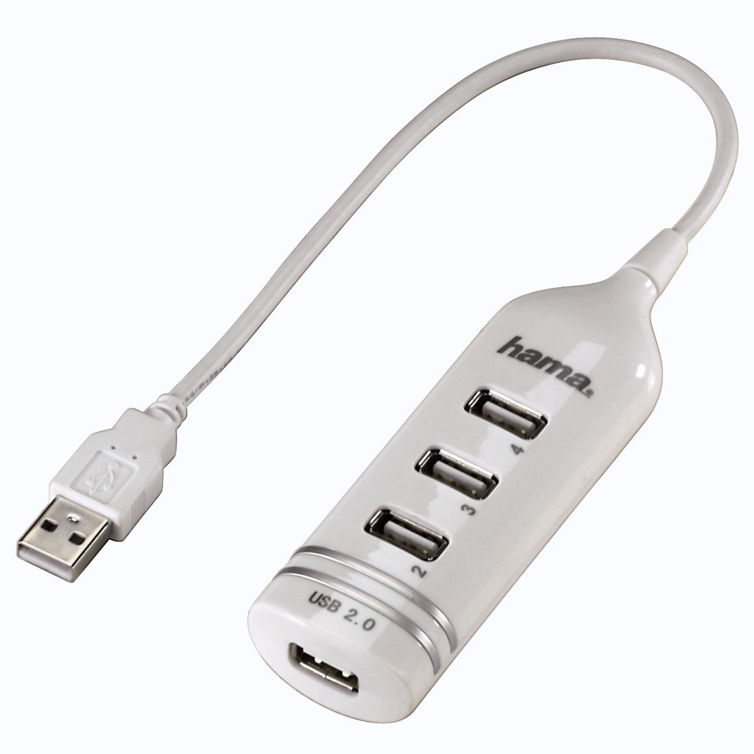 Hama | USB 2.0 Hub 1:4 | Bus-Powered | White