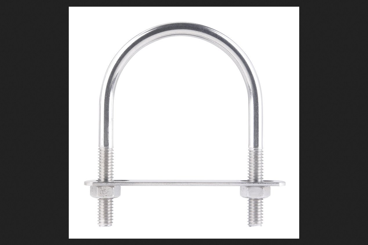 Hampton 3/8 in. x 2-1/2 in. W x 3-1/2 in. L Coarse Stainless Steel U-Bolt