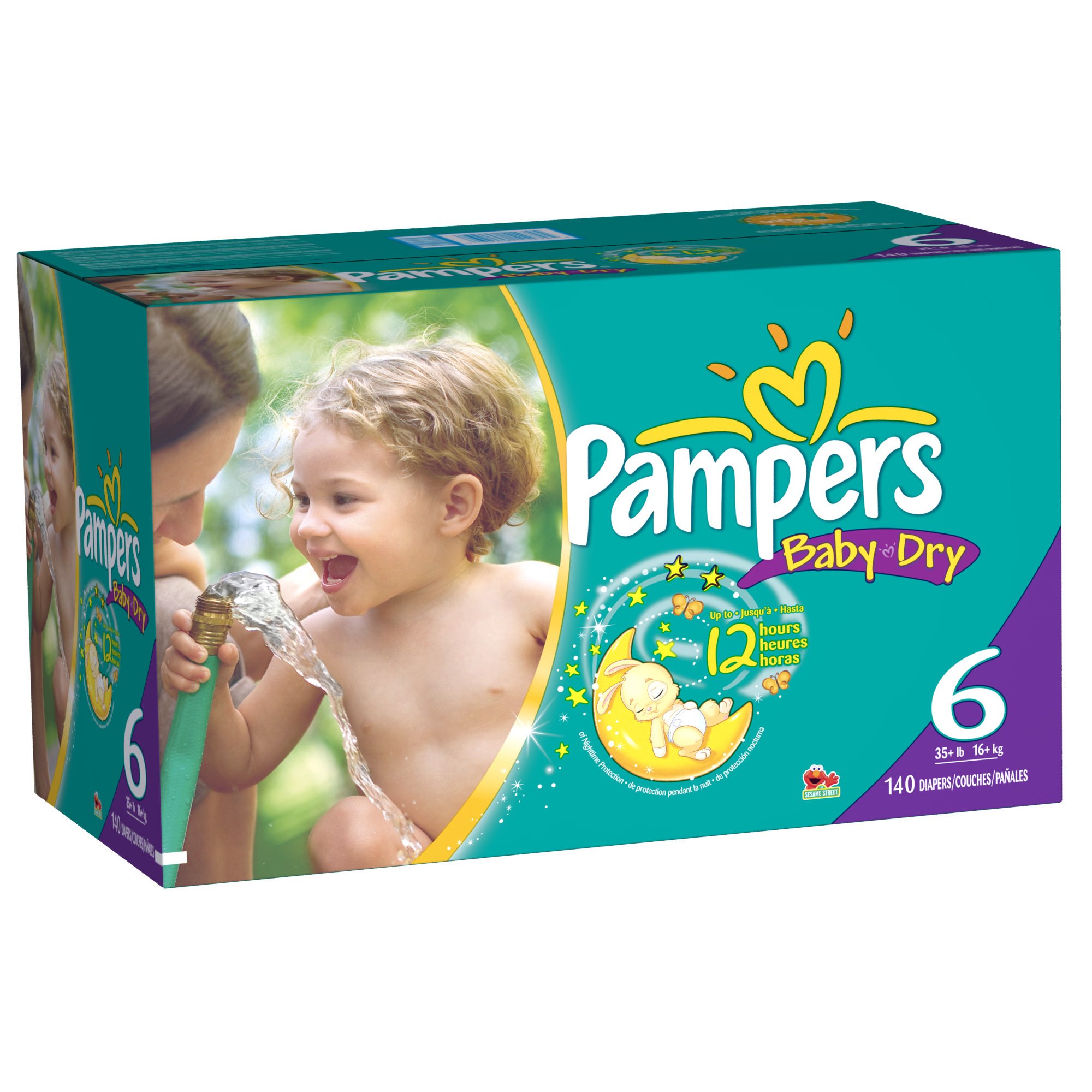 PampersBaby Dry Diapers Size 6 Economy Pack Plus, 140 Count