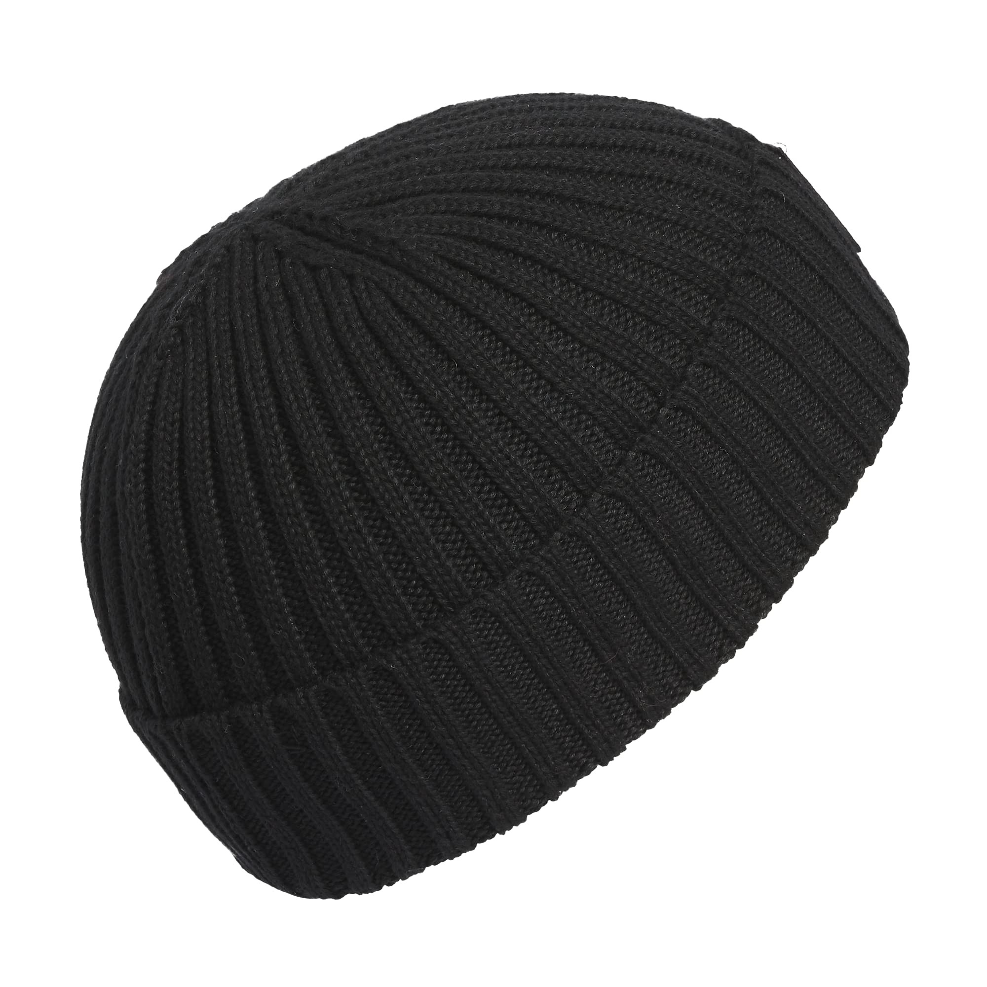 adidas Originals Rib Cuff Fold Beanie, Semi Impact Orange/Black/White, One Size