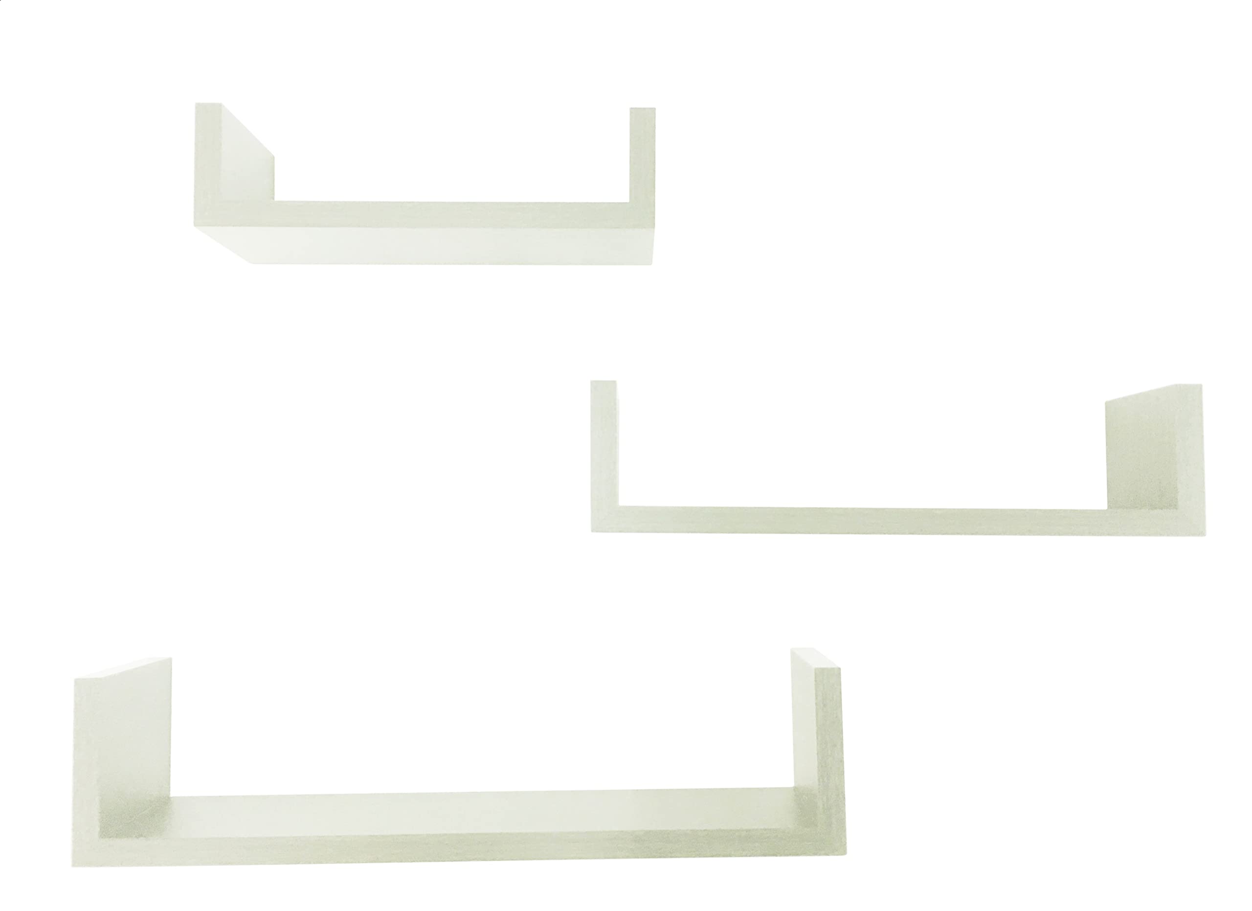 MANZOO White Shelves, Shelves for Bedroom Floating Shelves, White Shelfs Shelves for Wall Storage Wall Shelves, 17in x 4in x 4in,White