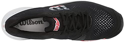Wilson Men's Rush PRO 3.0 PB Pickleball Shoe, Black/White/Infrared, 10