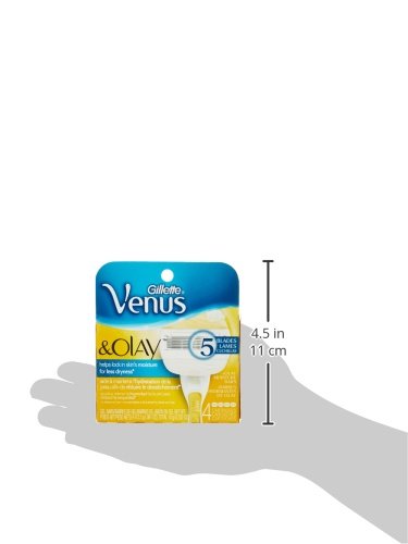 Gillette Venus with Olay Comfortglide Women's Razor Blade Refills, 4 Count, Womens Razors / Blades
